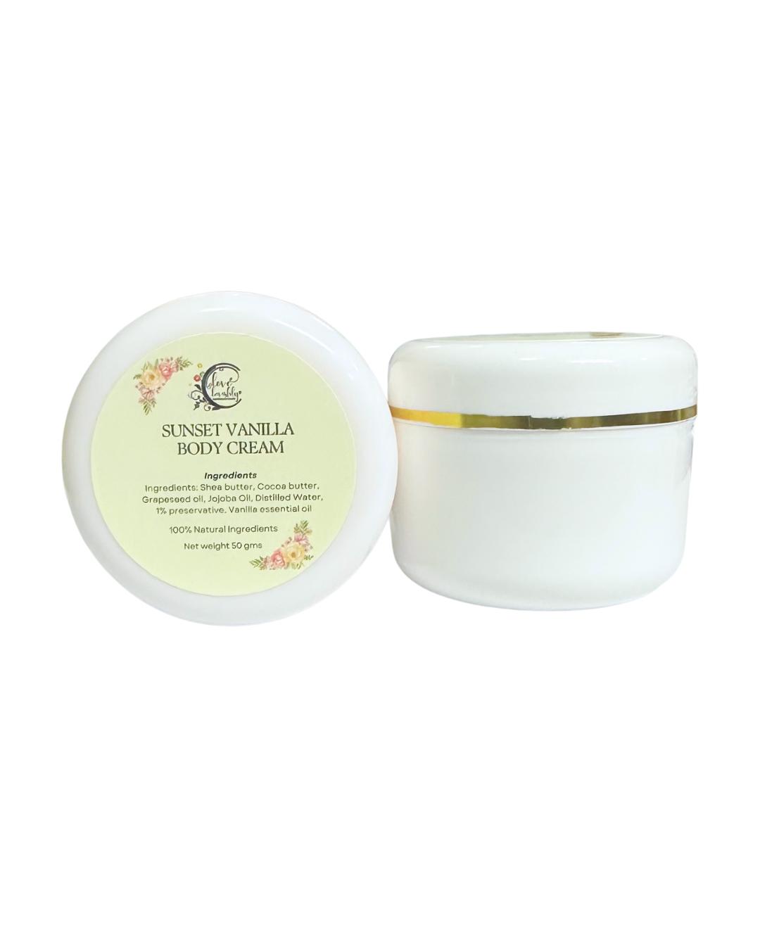 Sunset Vanilla Body Cream 50g | Love Lavishly Qatar